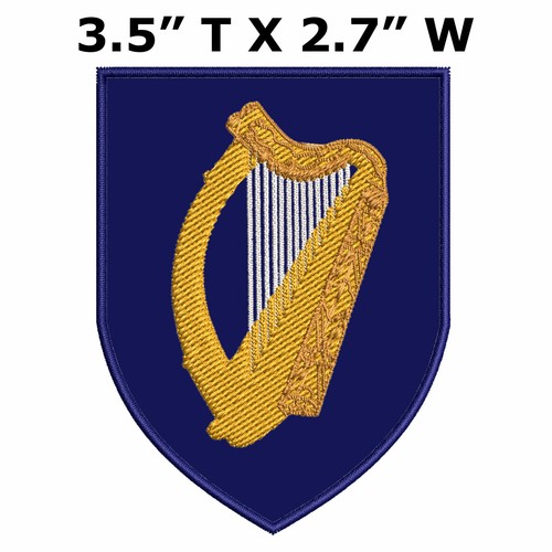Irish Ireland Harp Flag Patch W VELCRO® Brand Fastener Gold & Black ...