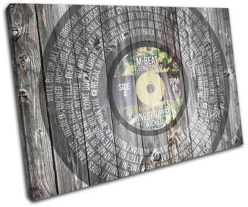 M-Beat Incredible Lyrics Vinyl Musical SINGLE CANVAS WALL ART Picture ...