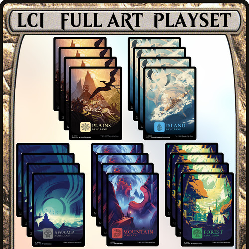 FULL PLAYSET of 20 Full Art Lands 4x Each Lost Caverns of Ixalan MTG ...