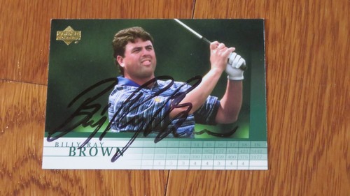 Billy Ray Brown Autographed Hand Signed Card PGA Golf Upper Deck | eBay