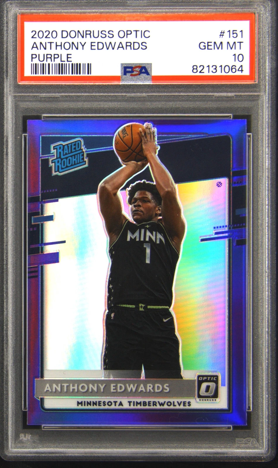 Anthony Edwards 2020 Optic #151 Purple Price Guide - Sports Card Investor