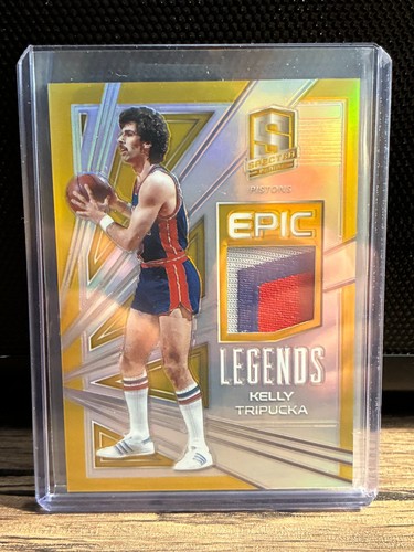 2017-18 Panini Spectra - Epic Legends Relics Kelly Tripucka #EL-KT Gold ...
