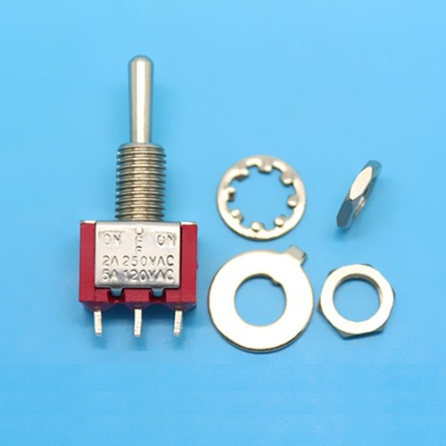 5 PCS NEW Mini 3 PIN RED Toggle Switch SPDT On-Off-On 6A 125V AC | eBay