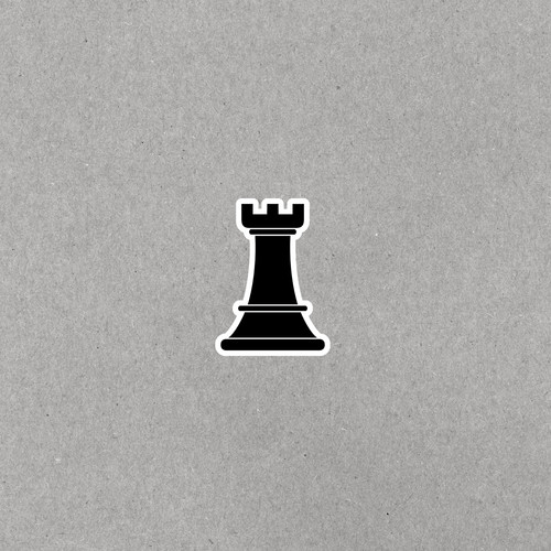Chess Piece Rook Tower Castle Glass Capsule Art Print Sticker Decal ...