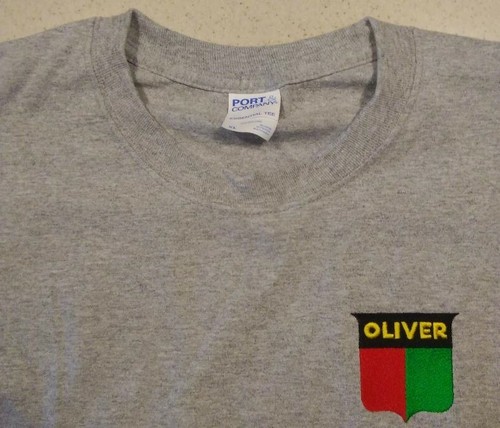 Oliver Shield Logo Mens Embroidered 90/10 Dark Gray S/S T-shirt | eBay