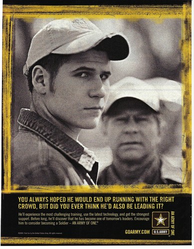 2004 United States Army of One Running the Right Crowd Retro Print Ad ...
