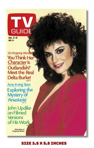 DESIGNING WOMEN DELTA BURKE FRIDGE MAGNET 1986 TV GUIDE COVER 3.5 X 5.5 ...