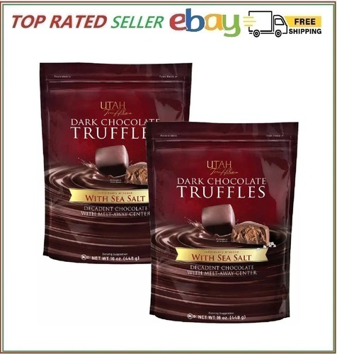 2 Pack Utah Truffles Dark Chocolate Truffles with Sea Salt 1 lb Bag | eBay