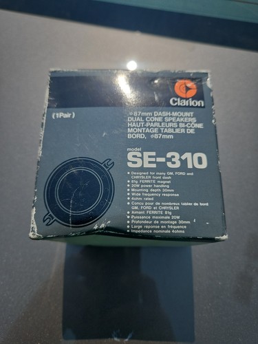 NEW Vtg CLARION SE-310 Set of 2 Dash Mount 87mm Dual Cone Speakers w ...