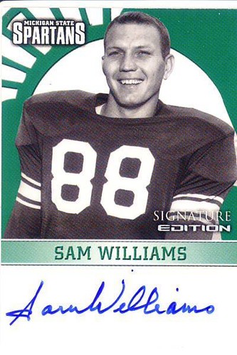 sam williams auto autograph michigan state spartans msu college tk 2003 ...