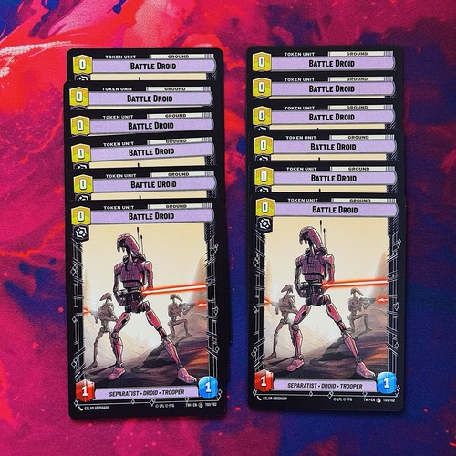 12x Battle Droid Tokens Star Wars Unlimited Twilight Of The Republic ...
