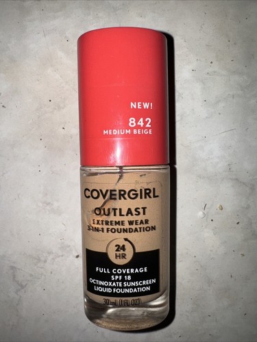 Covergirl Extreme Wear 3-in-1 Full Coverage Liquid Foundation, Med ...