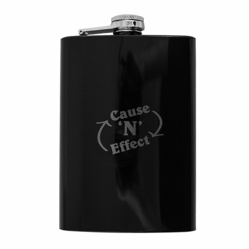 8oz BLACK Cause N Effect Flask | eBay
