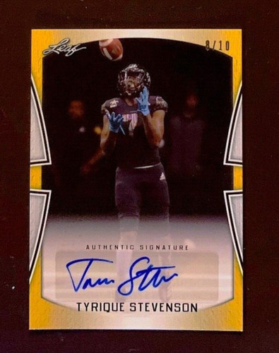 TYRIQUE STEVENSON Chicago Bears - Miami (Fla) 2019 Leaf AUTOGRAPH #'d 8 ...