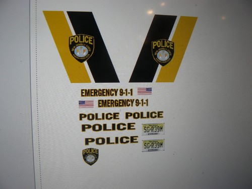 New Jersey Human Services Police Patrol Vehicle Decals 1:64 two for one ...