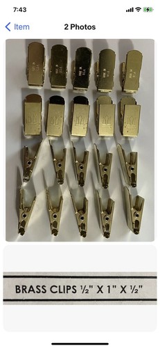 Brass Spring Clip Lot (20) | eBay