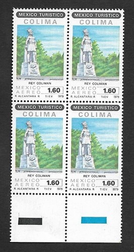 SD)1979 MEXICO STATUE OF KING COLIMAN 1.60P SCT C616, B/4 MNH | eBay