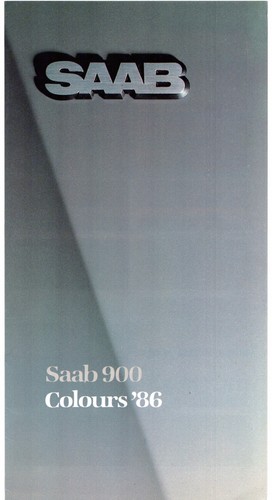 Saab 900 Colour & Trim 1985-86 UK Market Foldout Brochure 16S 16 Turbo ...