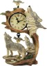 Wild Wings Wolves Howl Wolf Clock 10" Square Lodge Decor | eBay