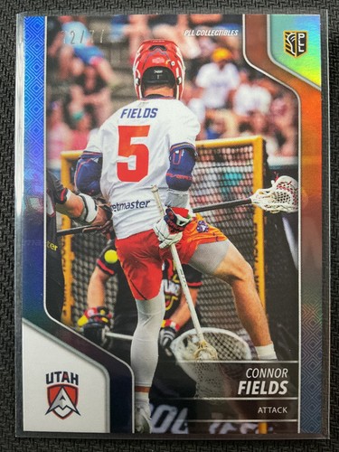 Connor Fields 2024 Premier Lacrosse League PLL Blue Parallel Card #72/ ...
