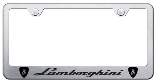 "Lamborghini" License Plate Frame, Custom Made of Chrome Plated Metal ...