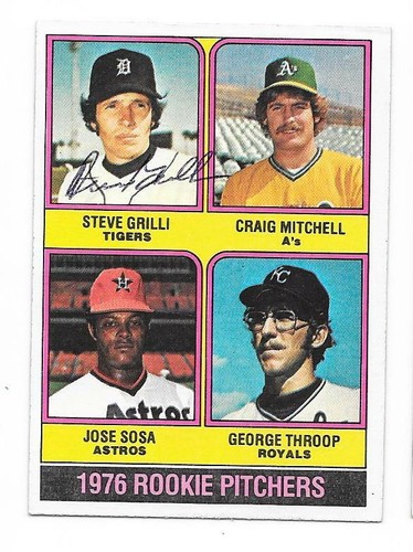 STEVE GRILLI 1976 TOPPS AUTOGRAPHED SIGNED # 591 DETROIT TIGERS | eBay