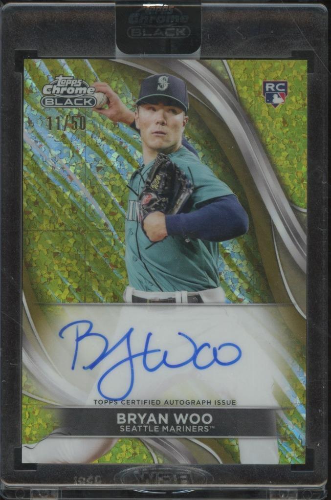 Bryan Woo 2024 Topps Chrome Black #CBA-BW Autographs - Gold Mini ...