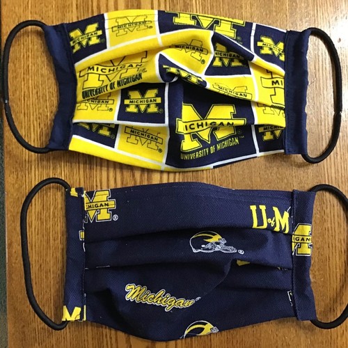 University Of Michigan Face Mask/Face cover ~ liner, bendable wire ...