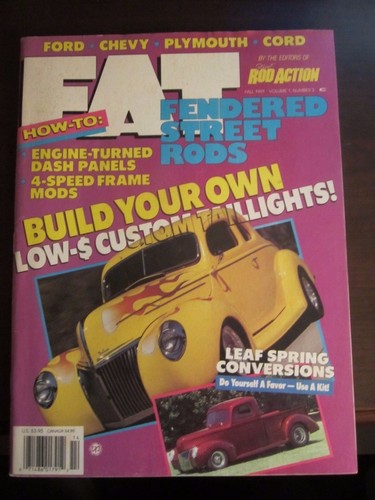Fat Fendered Street Rods Magazine Fall 1991 Vol 1 No 3 (HH) | eBay