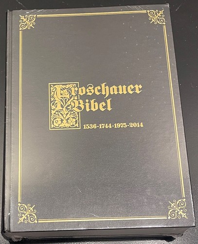FROSCHAUER BIBEL 1536-1744-1975-2014 Amish Mennonite Hutterite Anabaptist Bible | eBay