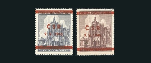 CZ065. CZECHOSLOVAKIA LIBERATION LOCALS 1945 PREROV TYPE I RED - ST ...