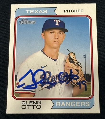 2023 Topps Heritage Signed #210 Glenn Otto - Texas Rangers Autographed ...