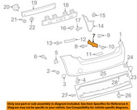 52562-35010 Toyota Retainer, rear bumper, upper rh 5256235010, New ...