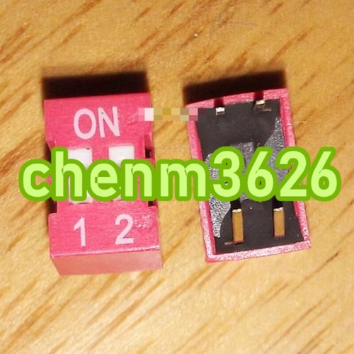 50pcs In-line dip switch 2P two-bit four-pin DIP switch 2.54MM spacing ...