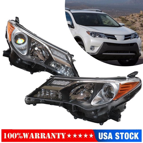 Pair For 2013 2014 2015 RAV4 RAV-4 Headlights Left & Right Headlamps ...