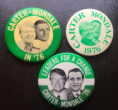 Lot 3 Jimmy Carter 1976 Presidential Campaign Pinbacks 3 1/2" & 3 ...