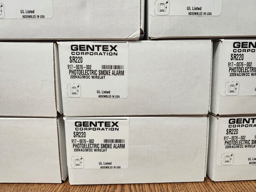Gentex #SR220, Smoke Alarm, 220 VAC, Photo, W/Battery Back up, Relay ...