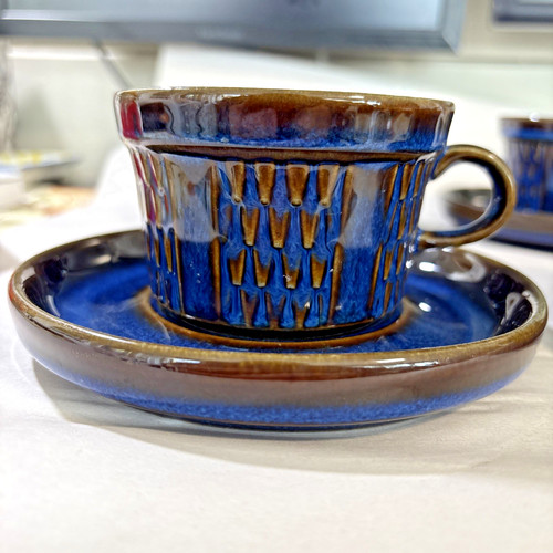4 Soholm Pottery Denmark stentoj MARIA PHILIPPI Cups And Saucers Rare ...