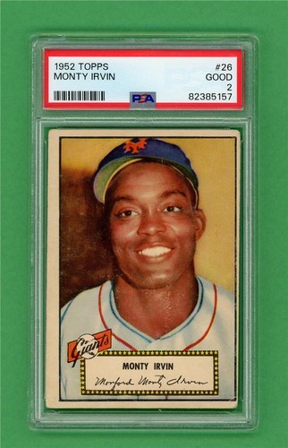 1952 Topps #26 Monty Irvin ** PSA Good 2 * New York Giants vintage ...