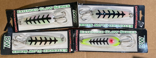 4 of Dream Weaver Extended Glow Fishing Lures Trolling Spoons Vintage ...