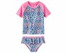 CABANA LIFE Toddler Girl 3T Summer Bloom UPF 50 Rashguard 2-Pc Swim Set ...