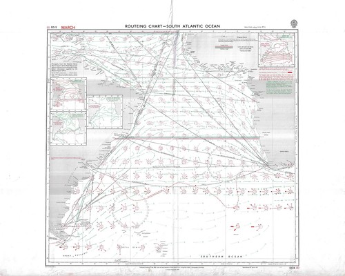 Admiralty 5125(3) Routeing Chart South Atlantic Ocean March Map Chart ...