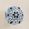 CATHEDRAL ROSE Authentic PANDORA Blue Enamel FLOWER Charm 791374ENMX ...