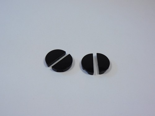LEGO 4 Black 1x2 Half Round Smooth Tile Plates O6 | eBay