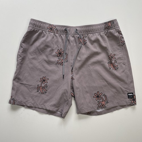 BILLABONG x Keith Haring Flower Dance Layback Swim Shorts Mens XL Board Trunks | eBay
