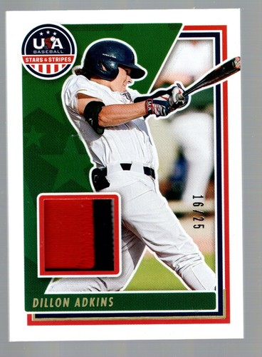 2022 USA Stars & Stripes Materials Prime #USAM-DA Dillon Adkins 16/25 ...