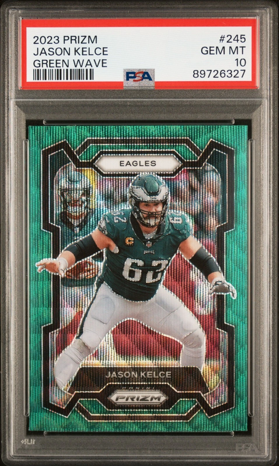 Jason Kelce 2023 Prizm #245 Green Wave PSA 10 Price Guide - Sports Card ...