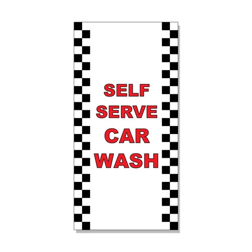 Self Serve Car Wash Red DECAL STICKER Retail Store Sign | eBay