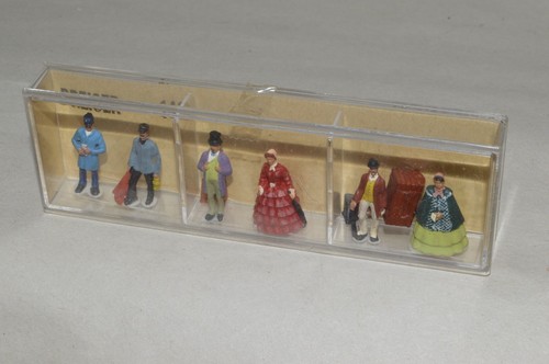 HO scale people figures set Preiser 140 civil war era gentlemen women ...