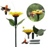 Solar Powered Fluttering HummingBird Sunflower Yard 3703H | eBay